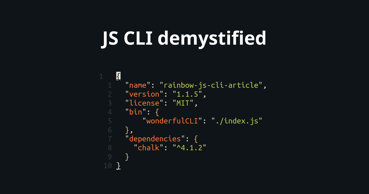Javascript CLI demystified